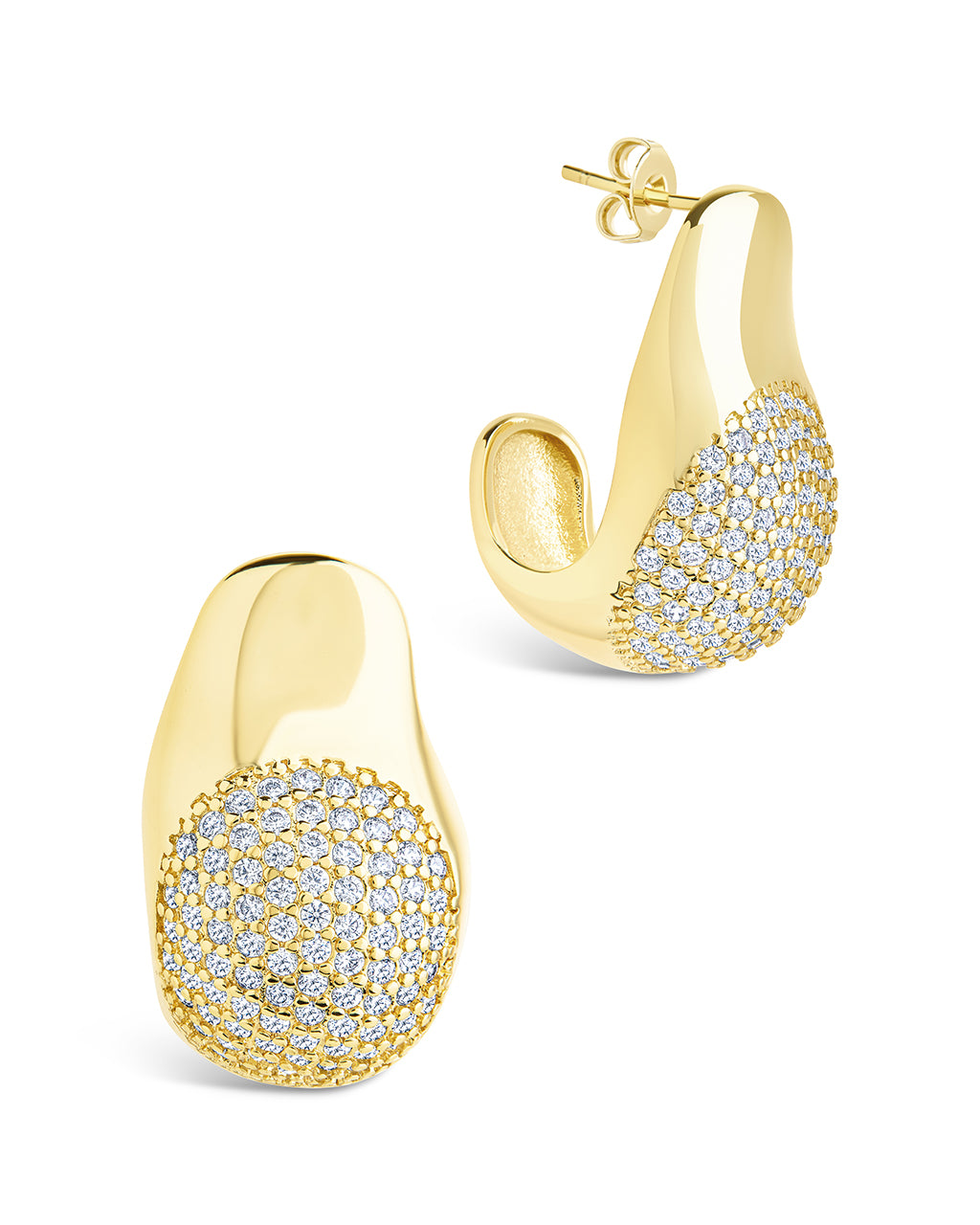 Wesley CZ Statement Huggie Hoop Earrings – Sterling Forever