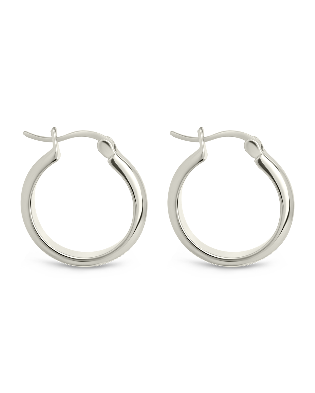 Tabitha Polished Hoop Earrings – Sterling Forever