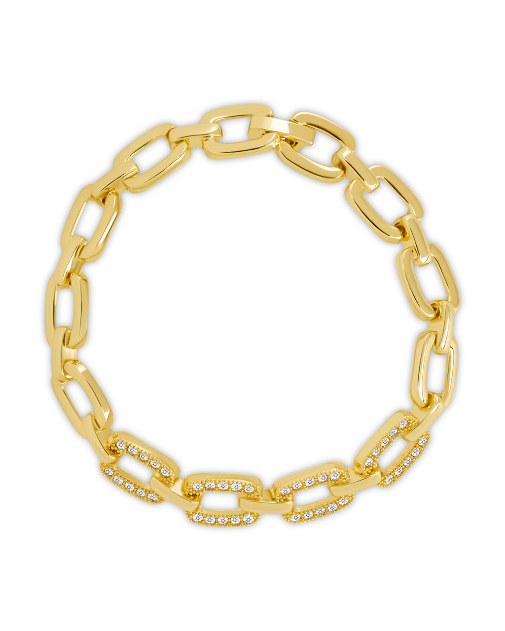 Fiona CZ Statement Chain Link Bracelet – Sterling Forever