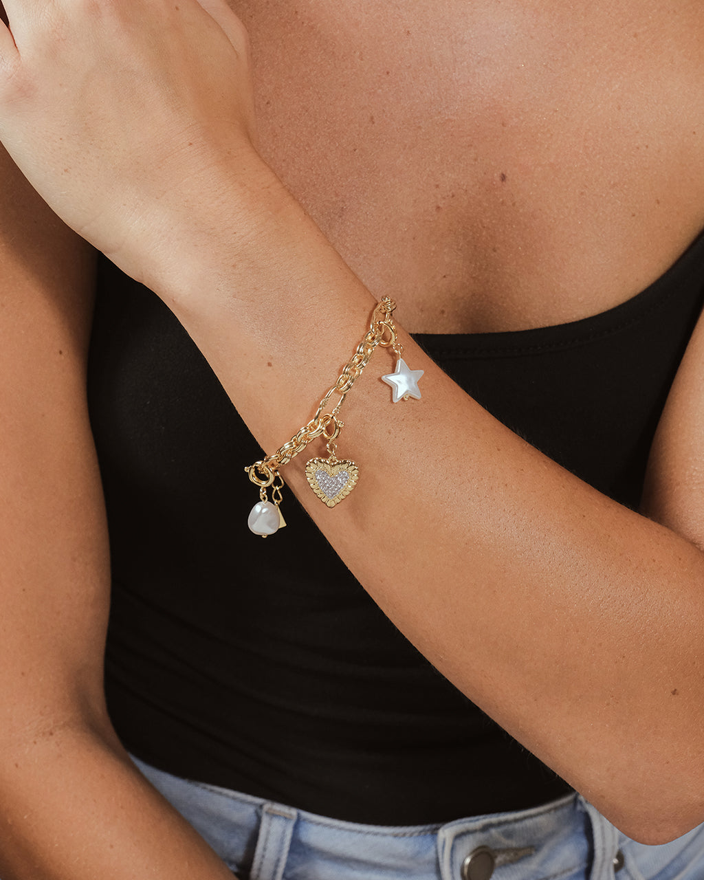 Tegan Textured Long Link Bracelet – Sterling Forever