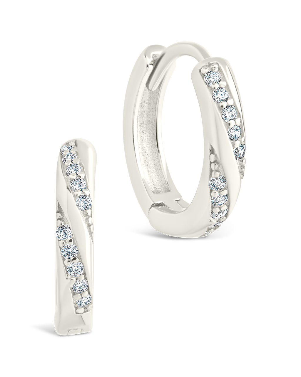 Sterling Silver Adelise Micro Hoops – Sterling Forever