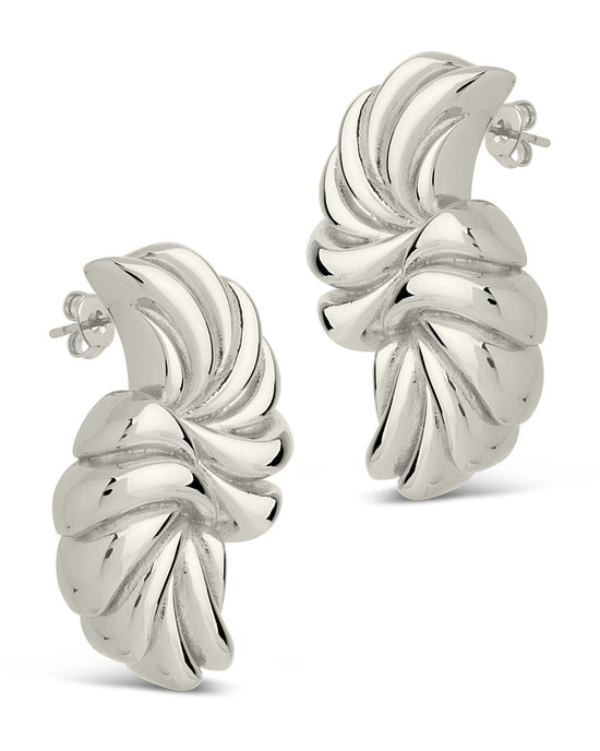 Twisted Croissant Stud Earrings – Sterling Forever