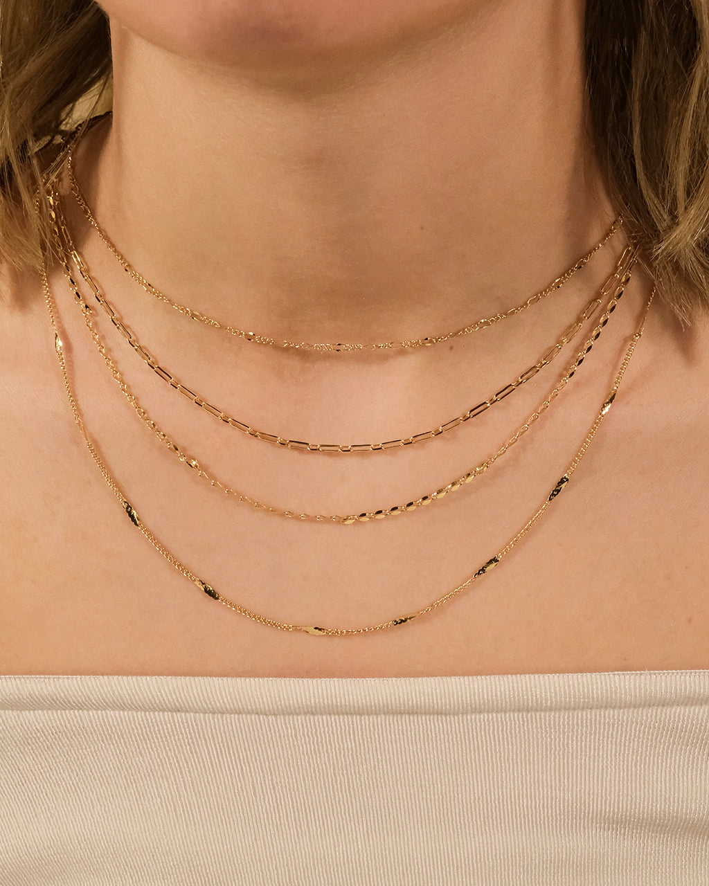 Four Layer Chain Necklace – Sterling Forever