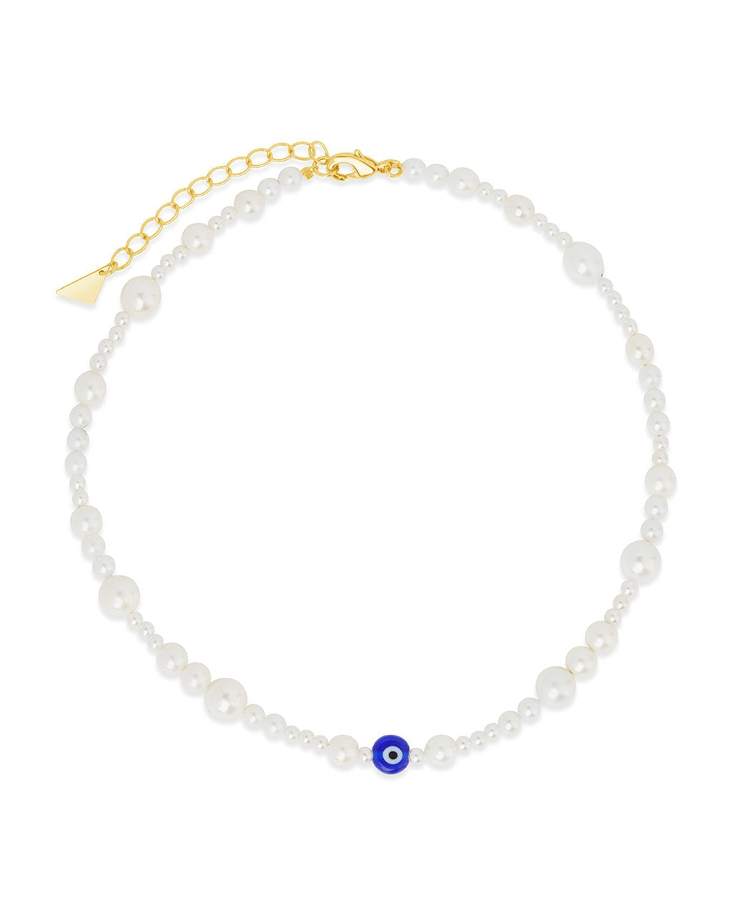 Evil eye pearl choker store