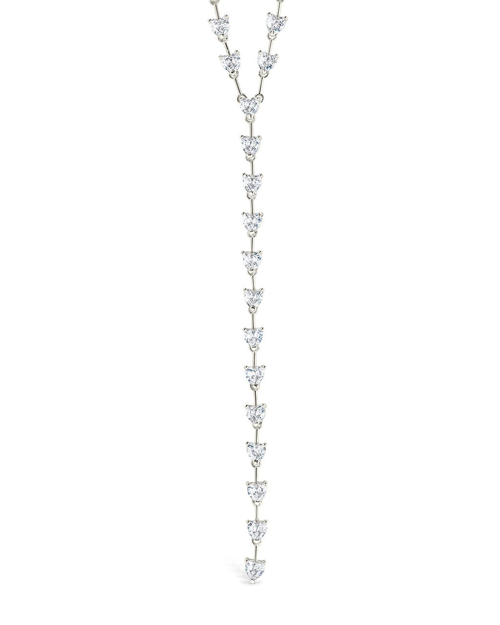 Tasha CZ Stationed Heart Lariat Necklace – Sterling Forever