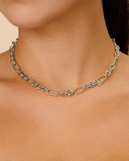 Fianna Mixed Chain Link Necklace – Sterling Forever