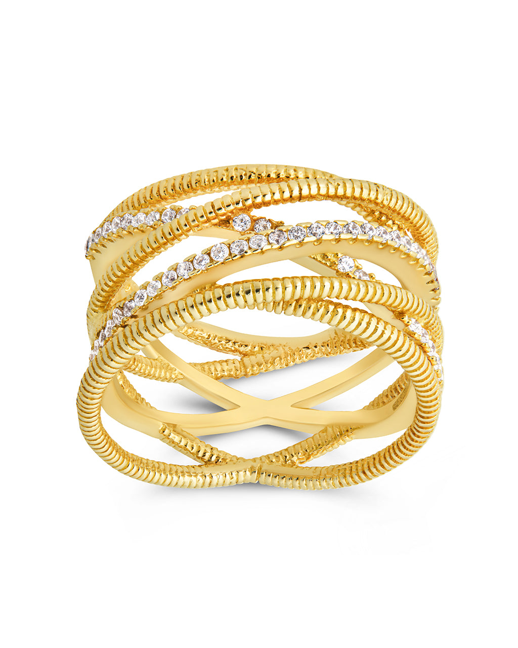 Sterling Silver Multi Band & CZ Ring – Sterling Forever