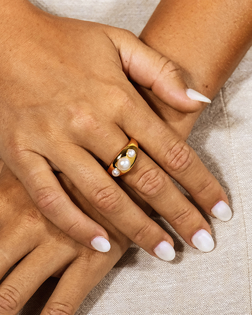 Pearl statement ring store
