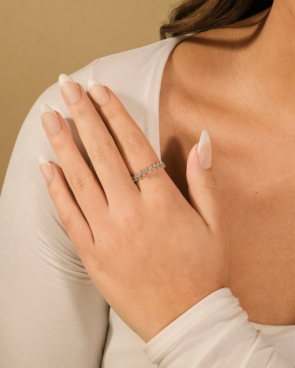 Sterling Silver Cubic Zirconia Bubbles Band Ring – Sterling Forever