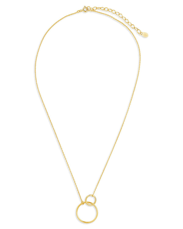 Sterling Silver Interlocking Open Circle Pendant Necklace – Sterling ...