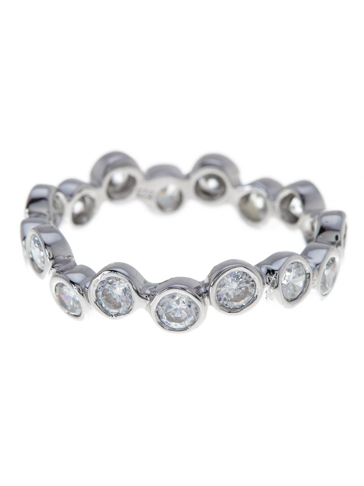 Sterling Silver Cubic Zirconia Bubbles Band Ring – Sterling Forever