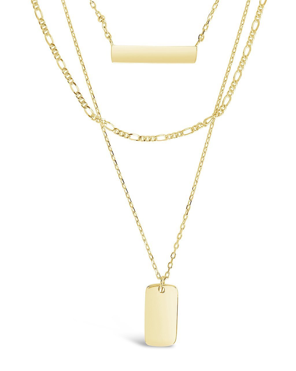 Triple Layered Bar Necklace – Sterling Forever
