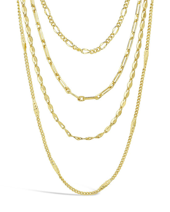 Four Layer Chain Necklace – Sterling Forever