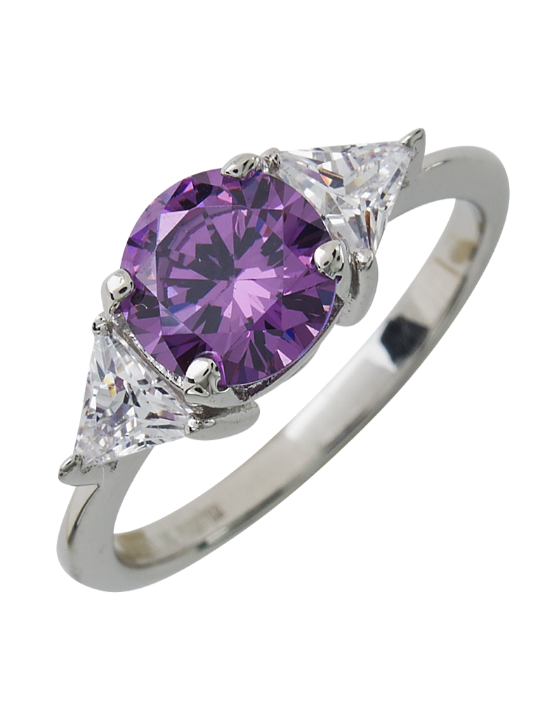 Sterling Silver Lavender and CZ Ring – Sterling Forever
